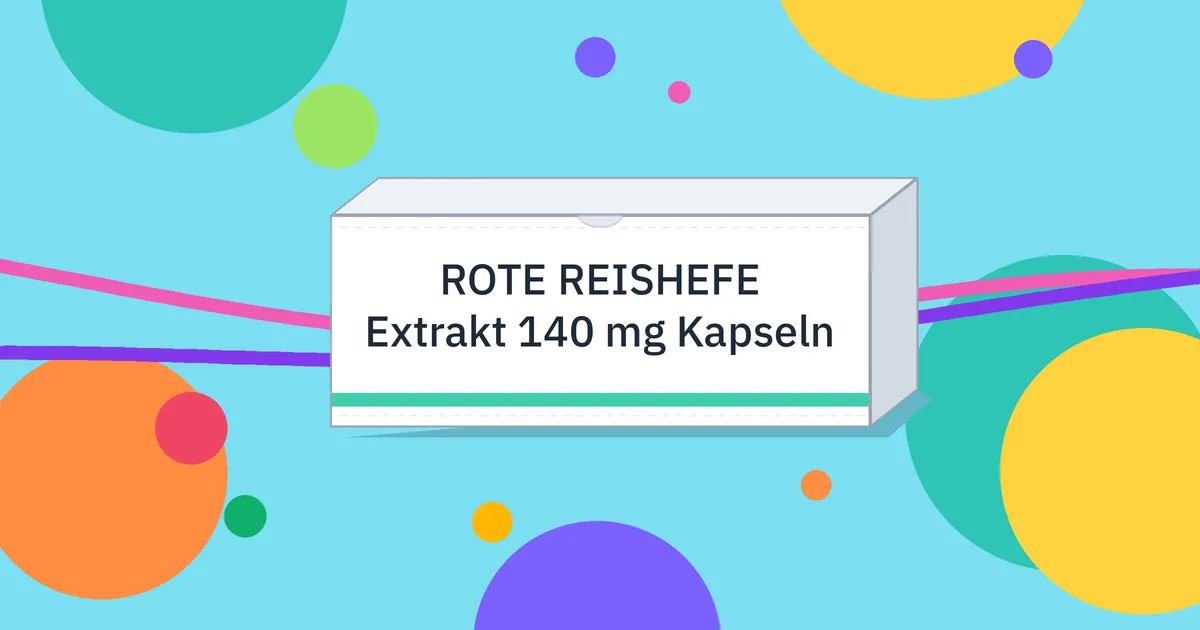 Symbolbild: Packung mit der Aufschrift ROTE REISHEFE Extrakt 140 mg Kapseln (PZN 20177462) – Verfügbarkeit und Bezug in Apotheken in Frankfurt am Main