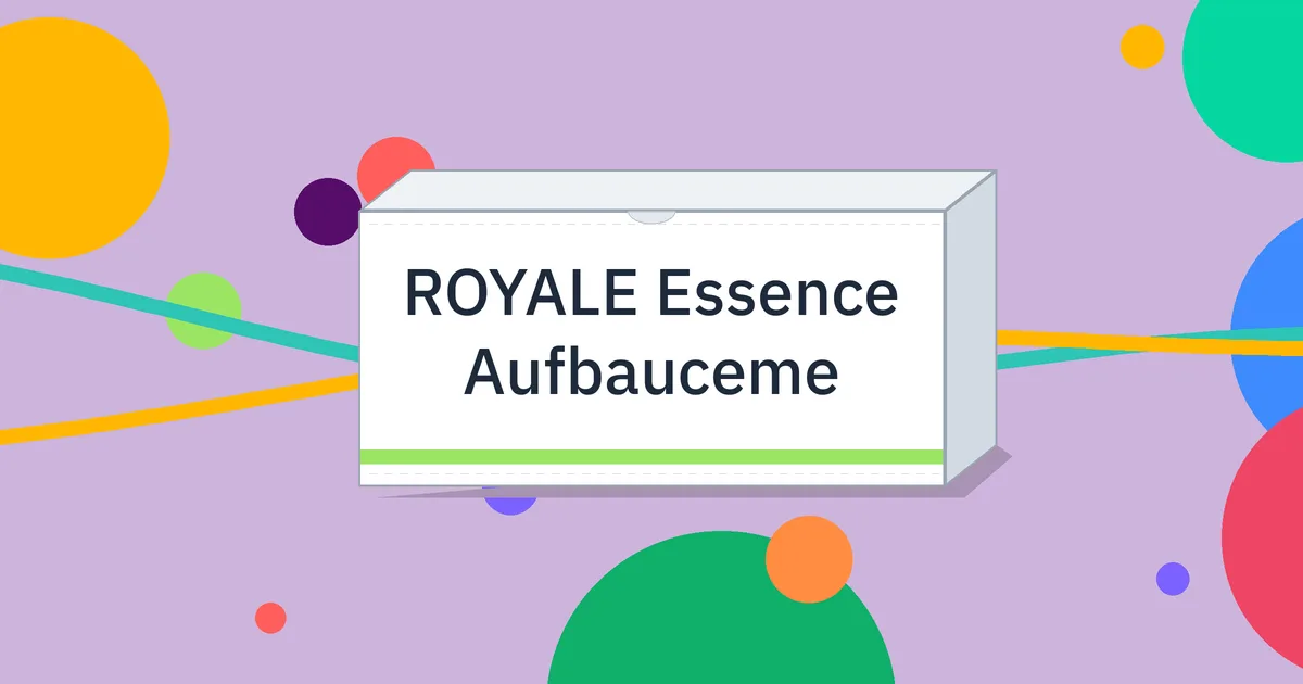 Symbolbild: Packung mit der Aufschrift ROYALE Essence Aufbauceme (PZN 18855009) – Verfügbarkeit und Bezug in Apotheken in Frankfurt am Main