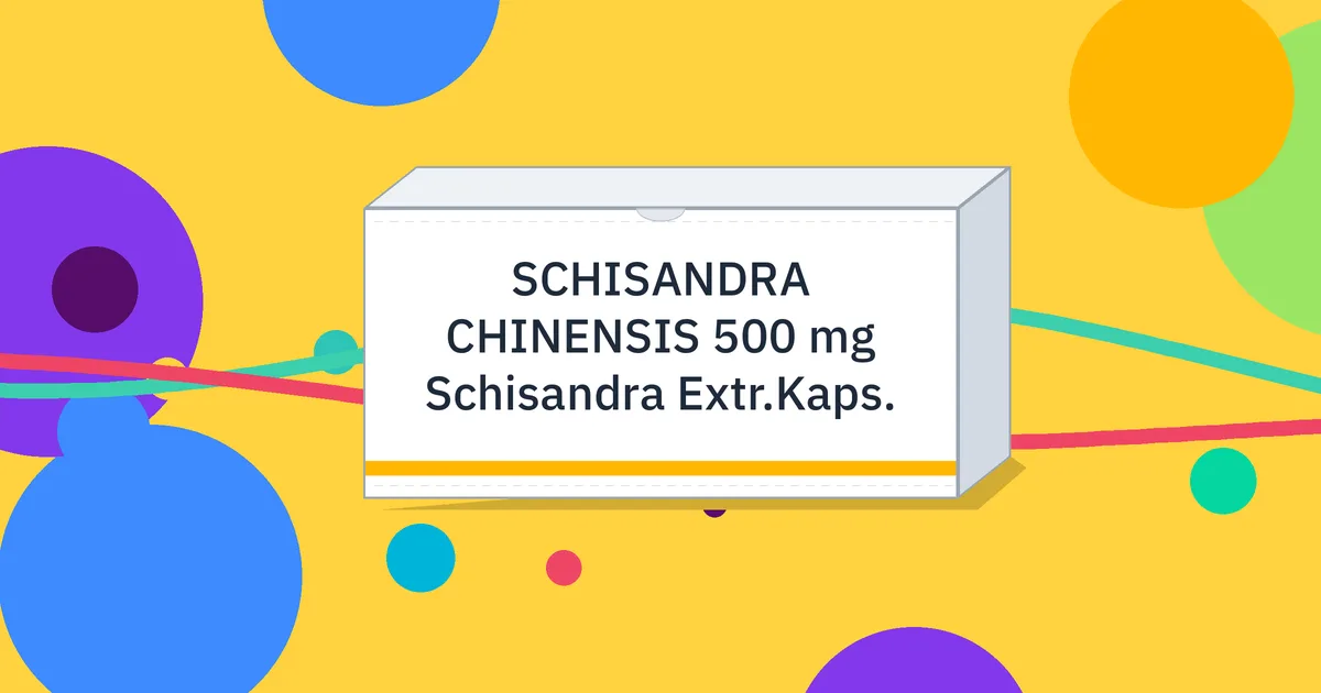Symbolbild: Packung mit der Aufschrift SCHISANDRA CHINENSIS 500 mg Schisandra Extr.Kaps. (PZN 10817564) – Verfügbarkeit und Bezug in Apotheken in Frankfurt am Main