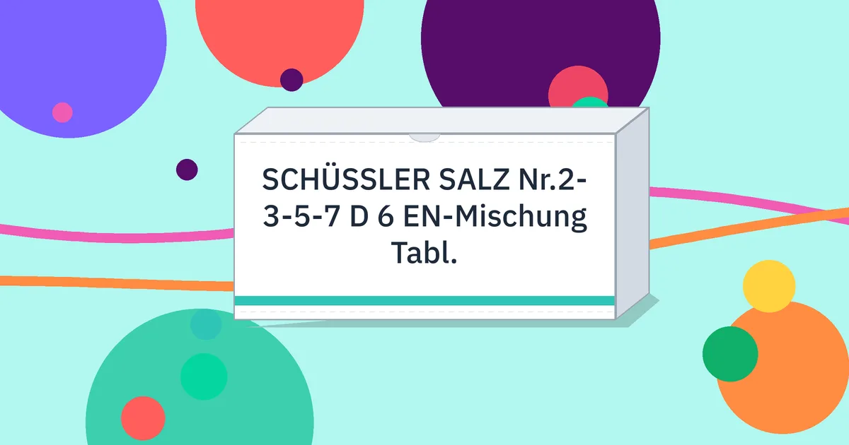Symbolbild: Packung mit der Aufschrift SCHÜSSLER SALZ Nr.2-3-5-7 D 6 EN-Mischung Tabl. (PZN 19644148) – Verfügbarkeit und Bezug in Apotheken in Frankfurt am Main