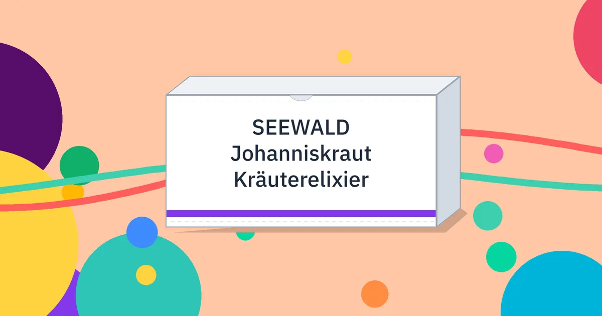 Symbolbild: Packung mit der Aufschrift SEEWALD Johanniskraut Kräuterelixier (PZN 19547221) – Verfügbarkeit und Bezug in Apotheken in Frankfurt am Main