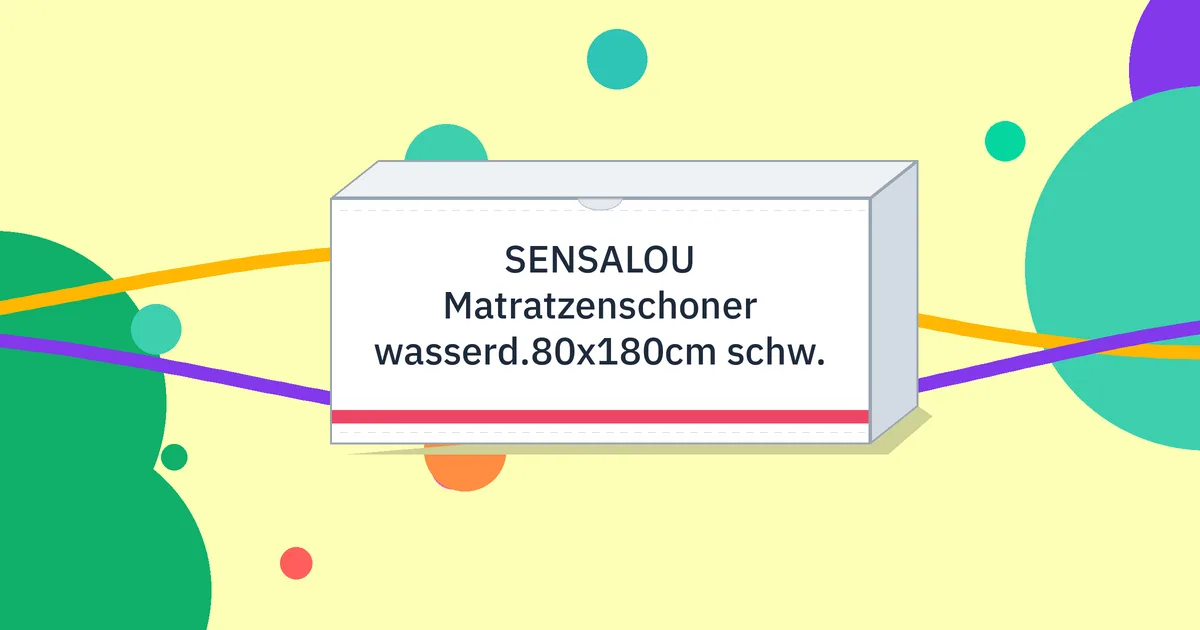 Symbolbild: Packung mit der Aufschrift SENSALOU Matratzenschoner wasserd.80x180cm schw. (PZN 20739747) – Verfügbarkeit und Bezug in Apotheken in Frankfurt am Main