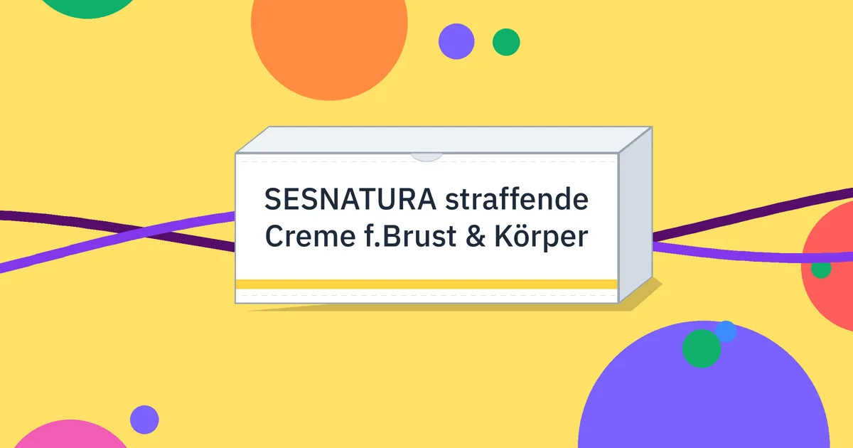 Symbolbild: Packung mit der Aufschrift SESNATURA straffende Creme f.Brust & Körper (PZN 18022410) – Verfügbarkeit und Bezug in Apotheken in Frankfurt am Main
