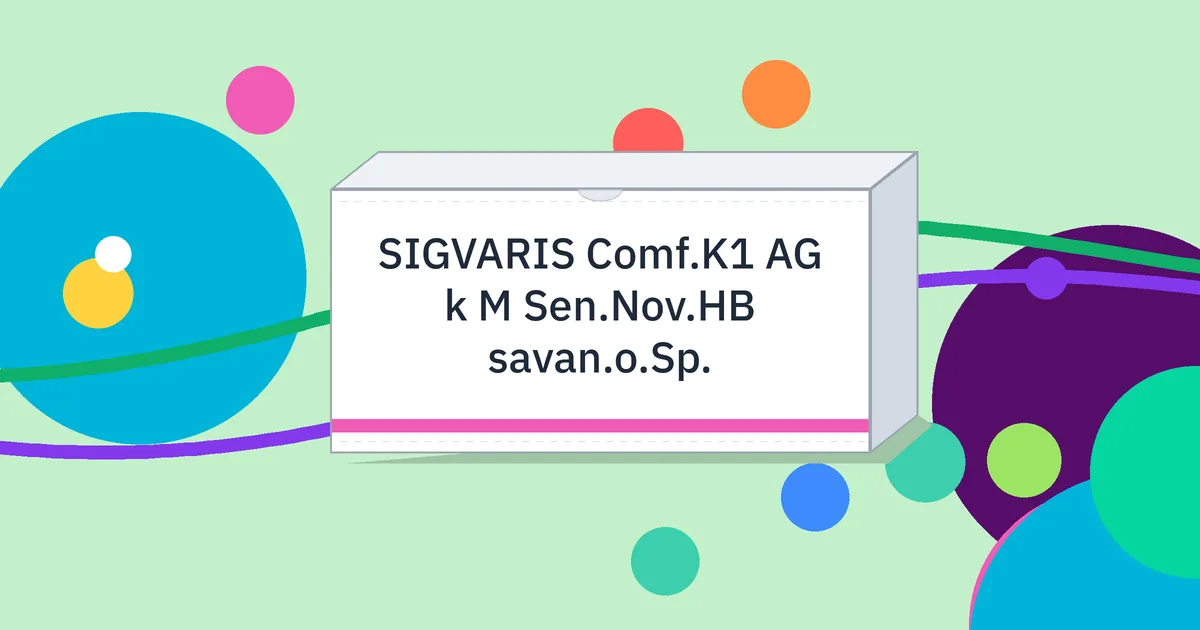 Symbolbild: Packung mit der Aufschrift SIGVARIS Comf.K1 AG k M Sen.Nov.HB savan.o.Sp. (PZN 17103081) – Verfügbarkeit und Bezug in Apotheken in Frankfurt am Main