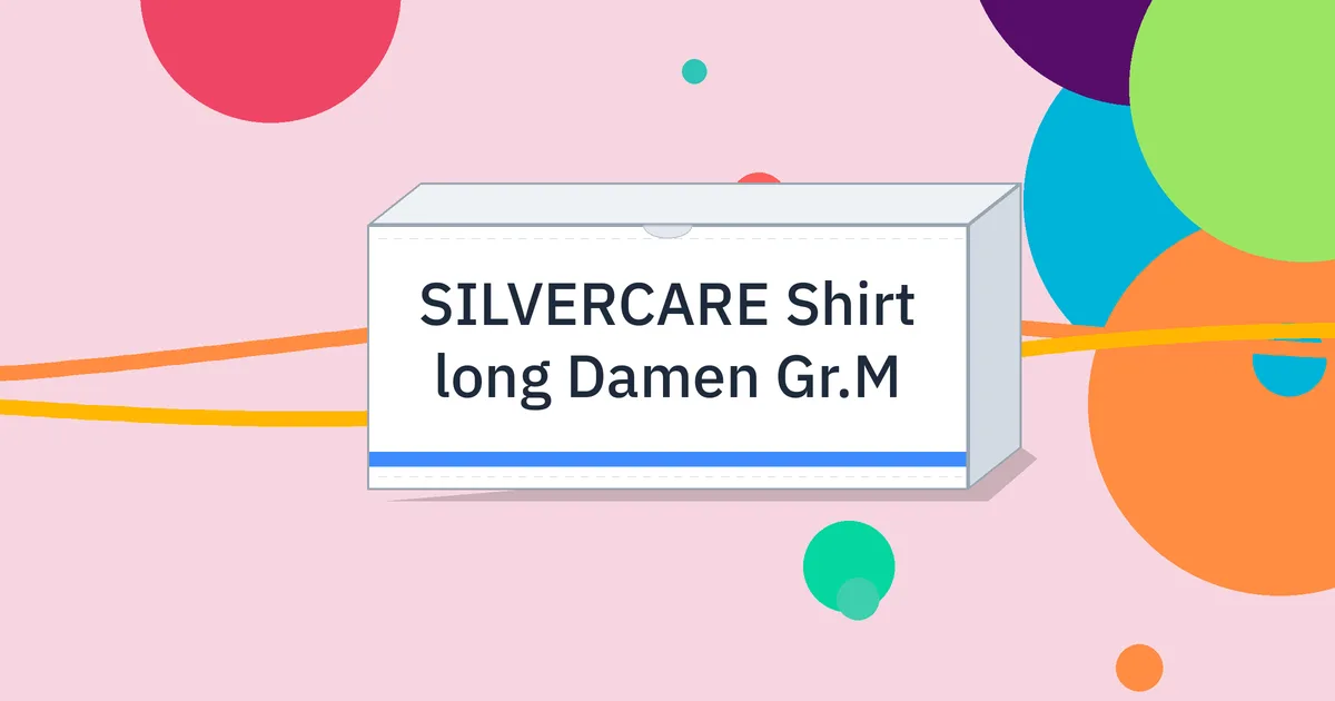 Symbolbild: Packung mit der Aufschrift SILVERCARE Shirt long Damen Gr.M (PZN 01110601) – Verfügbarkeit und Bezug in Apotheken in Frankfurt am Main