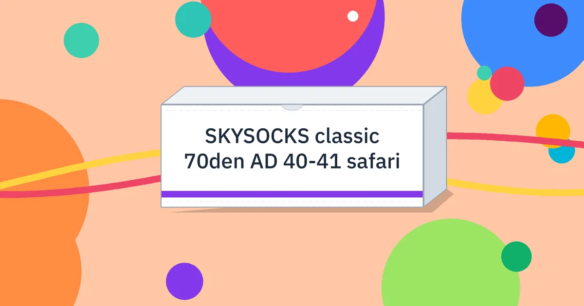 Symbolbild: Packung mit der Aufschrift SKYSOCKS classic 70den AD 40-41 safari (PZN 18663793) – Verfügbarkeit und Bezug in Apotheken in Frankfurt am Main
