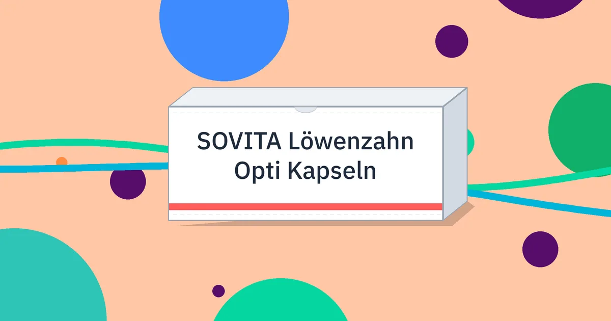 Symbolbild: Packung mit der Aufschrift SOVITA Löwenzahn Opti Kapseln (PZN 11590499) – Verfügbarkeit und Bezug in Apotheken in Frankfurt am Main