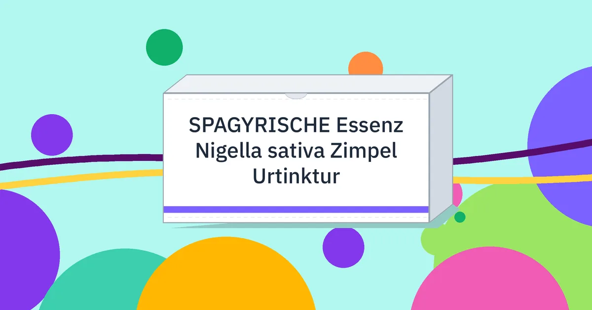 Symbolbild: Packung mit der Aufschrift SPAGYRISCHE Essenz Nigella sativa Zimpel Urtinktur (PZN 15816411) – Verfügbarkeit und Bezug in Apotheken in Frankfurt am Main