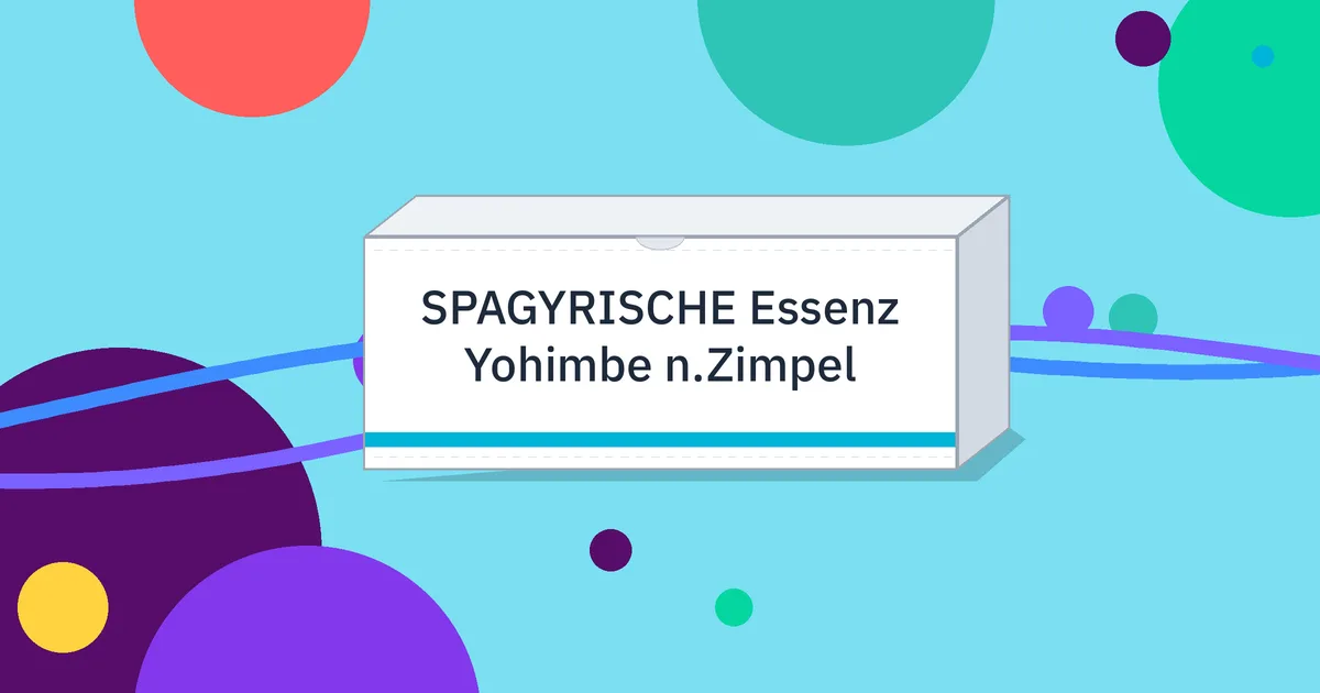 Symbolbild: Packung mit der Aufschrift SPAGYRISCHE Essenz Yohimbe n.Zimpel (PZN 00918229) – Verfügbarkeit und Bezug in Apotheken in Frankfurt am Main