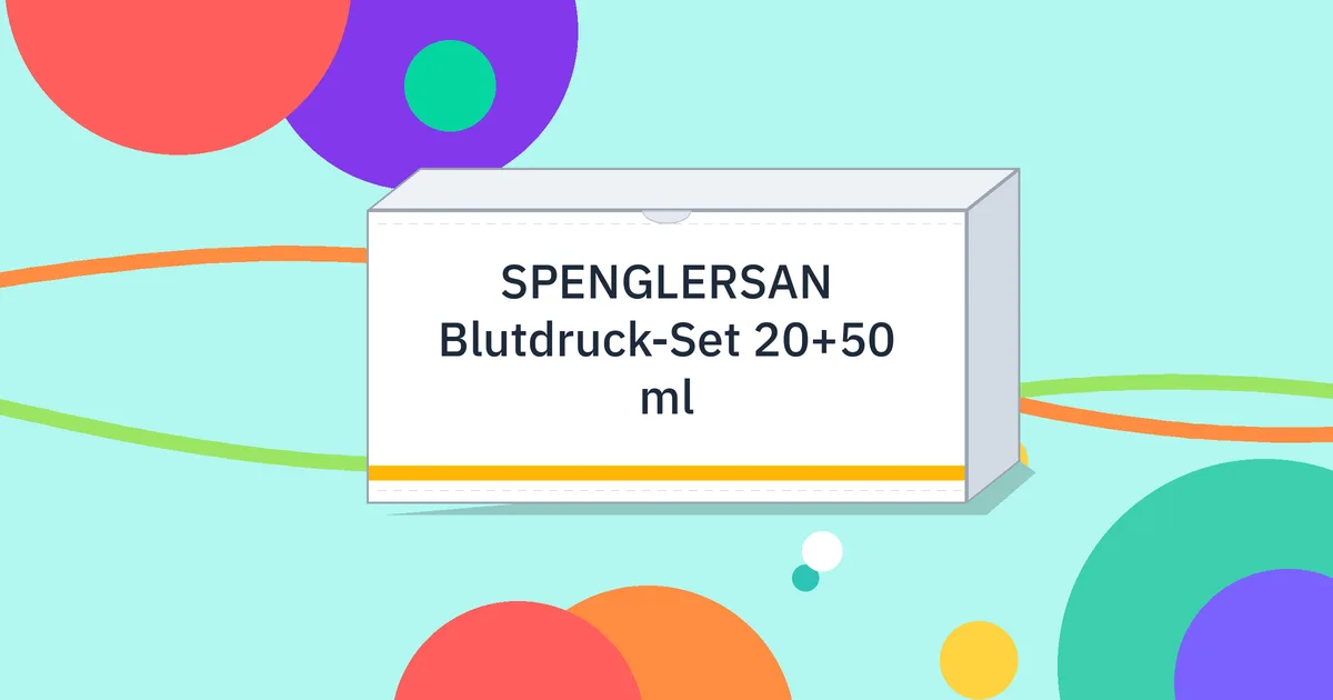 Symbolbild: Packung mit der Aufschrift SPENGLERSAN Blutdruck-Set 20+50 ml (PZN 12450895) – Verfügbarkeit und Bezug in Apotheken in Frankfurt am Main