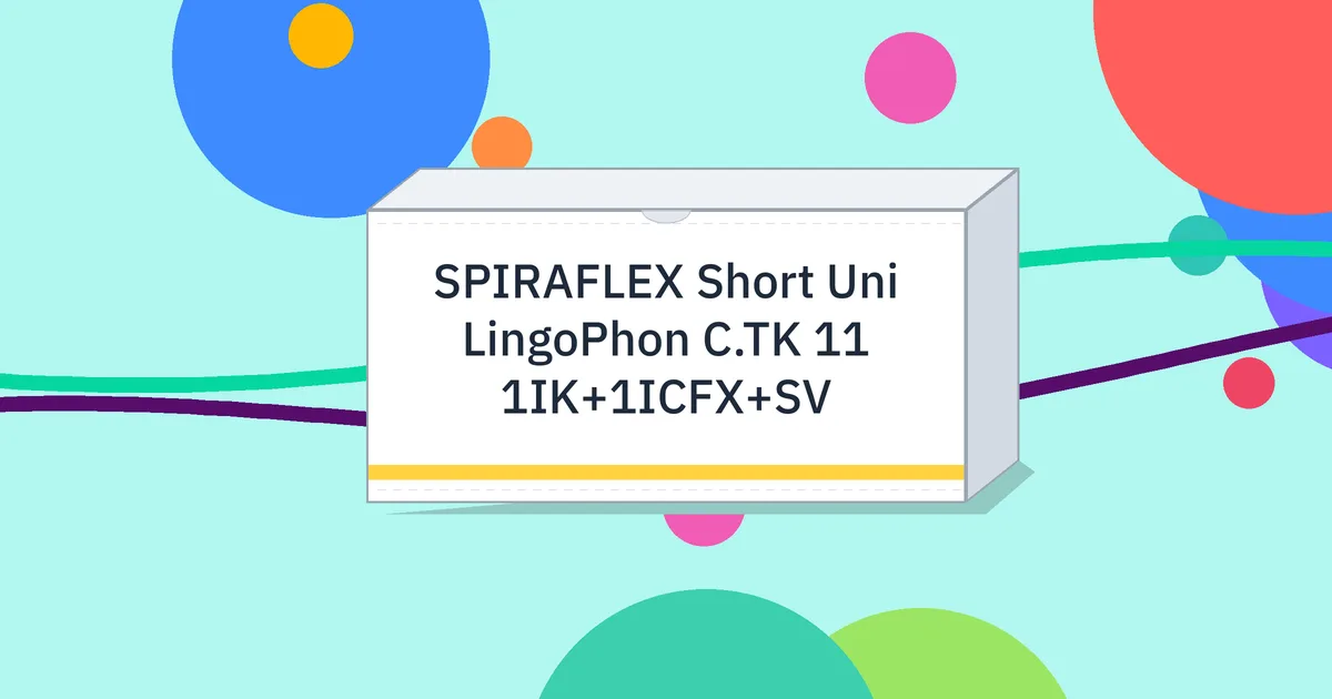 Symbolbild: Packung mit der Aufschrift SPIRAFLEX Short Uni LingoPhon C.TK 11 1IK+1ICFX+SV (PZN 14003048) – Verfügbarkeit und Bezug in Apotheken in Frankfurt am Main