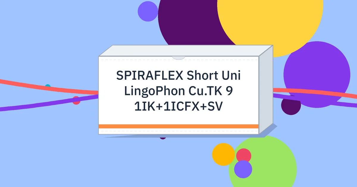 Symbolbild: Packung mit der Aufschrift SPIRAFLEX Short Uni LingoPhon Cu.TK 9 1IK+1ICFX+SV (PZN 14003025) – Verfügbarkeit und Bezug in Apotheken in Frankfurt am Main