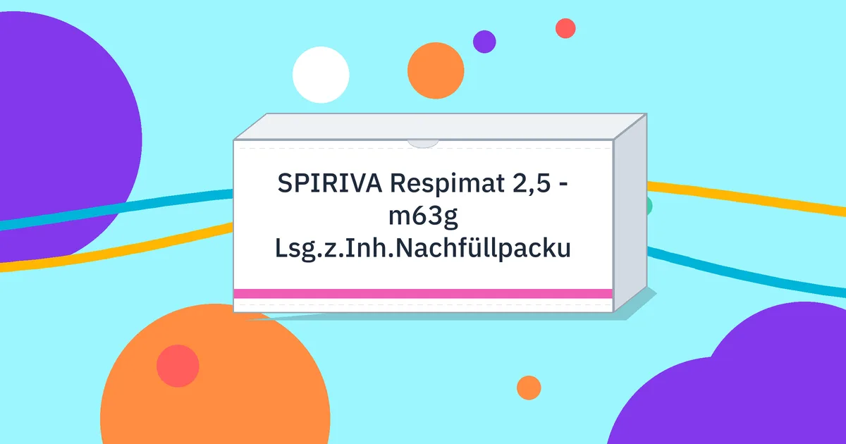 Symbolbild: Packung mit der Aufschrift SPIRIVA Respimat 2,5 -m63g Lsg.z.Inh.Nachfüllpacku (PZN 17530676) – Verfügbarkeit und Bezug in Apotheken in Frankfurt am Main
