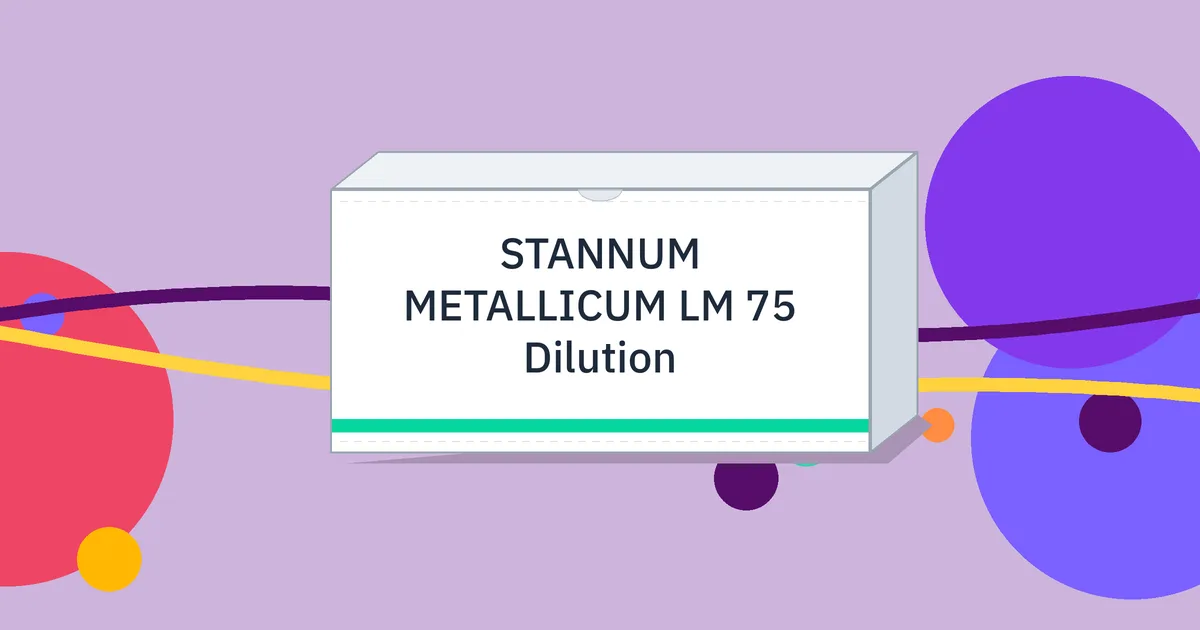 Symbolbild: Packung mit der Aufschrift STANNUM METALLICUM LM 75 Dilution (PZN 13199411) – Verfügbarkeit und Bezug in Apotheken in Frankfurt am Main