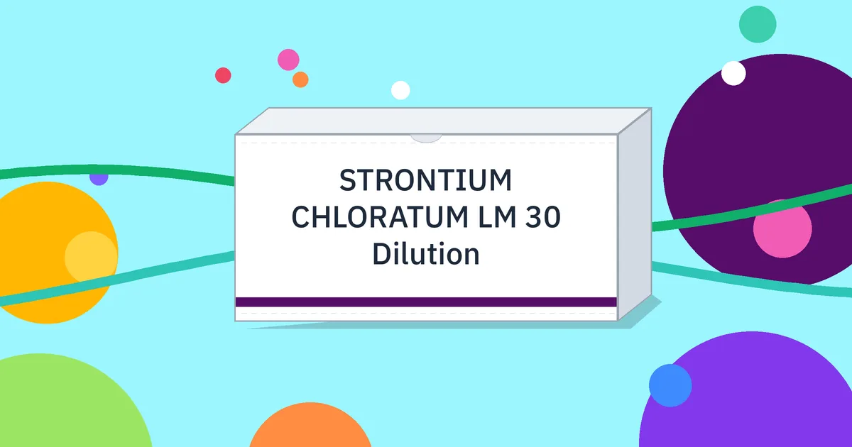 Symbolbild: Packung mit der Aufschrift STRONTIUM CHLORATUM LM 30 Dilution (PZN 13203762) – Verfügbarkeit und Bezug in Apotheken in Frankfurt am Main
