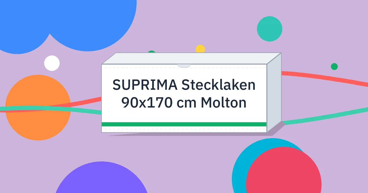Symbolbild: Packung mit der Aufschrift SUPRIMA Stecklaken 90x170 cm Molton (PZN 07756907) – Verfügbarkeit und Bezug in Apotheken in Frankfurt am Main