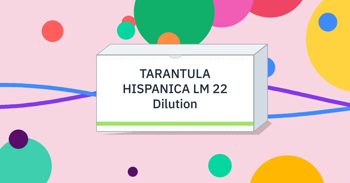 Symbolbild: Packung mit der Aufschrift TARANTULA HISPANICA LM 22 Dilution (PZN 13214010) – Verfügbarkeit und Bezug in Apotheken in Frankfurt am Main
