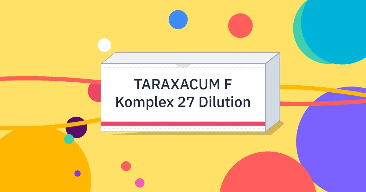 Symbolbild: Packung mit der Aufschrift TARAXACUM F Komplex 27 Dilution (PZN 01012755) – Verfügbarkeit und Bezug in Apotheken in Frankfurt am Main
