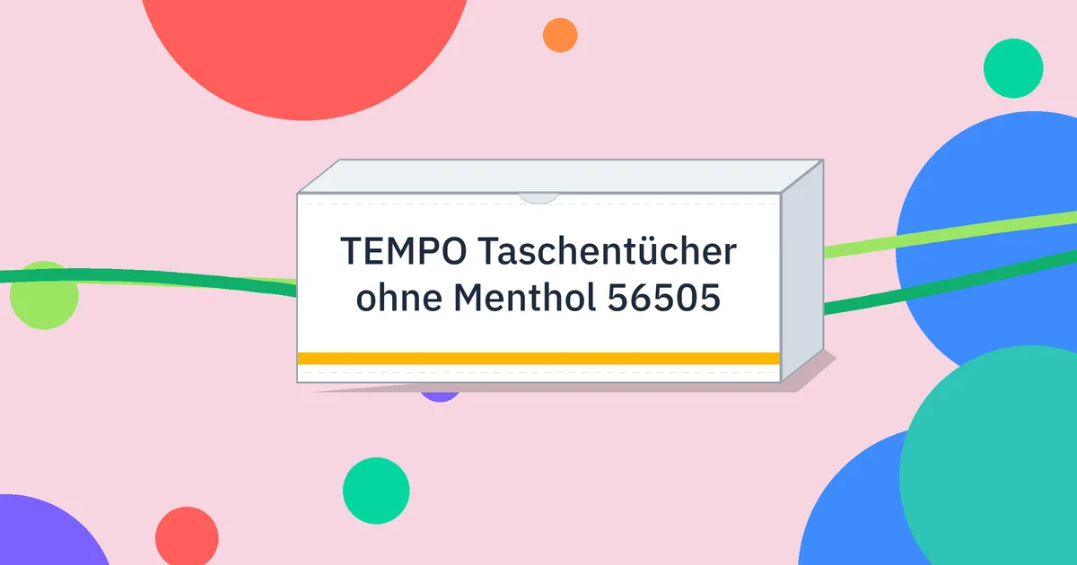 Symbolbild: Packung mit der Aufschrift TEMPO Taschentücher ohne Menthol 56505 (PZN 01010791) – Verfügbarkeit und Bezug in Apotheken in Frankfurt am Main