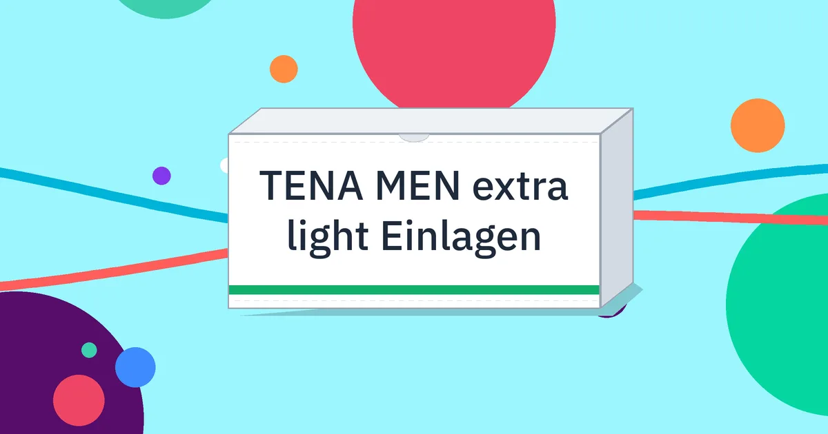 Symbolbild: Packung mit der Aufschrift TENA MEN extra light Einlagen (PZN 11076466) – Verfügbarkeit und Bezug in Apotheken in Frankfurt am Main