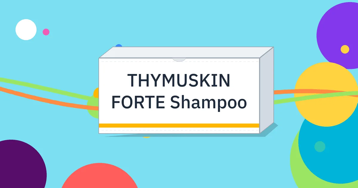 Symbolbild: Packung mit der Aufschrift THYMUSKIN FORTE Shampoo (PZN 10254374) – Verfügbarkeit und Bezug in Apotheken in Frankfurt am Main