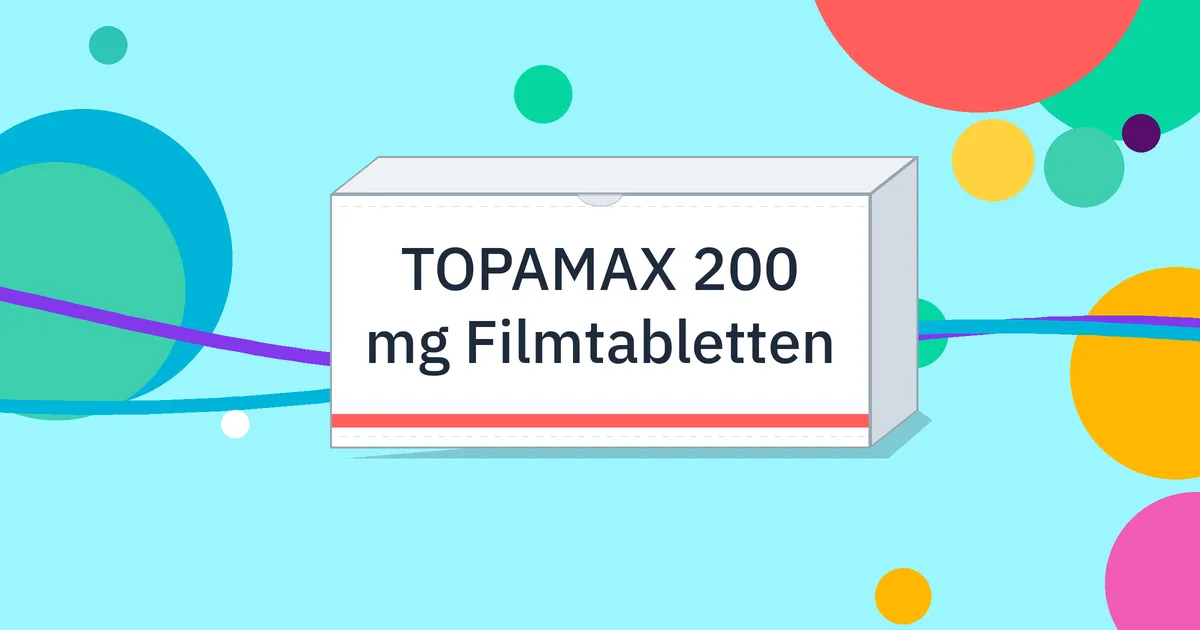 Symbolbild: Packung mit der Aufschrift TOPAMAX 200 mg Filmtabletten (PZN 03497550) – Verfügbarkeit und Bezug in Apotheken in Frankfurt am Main