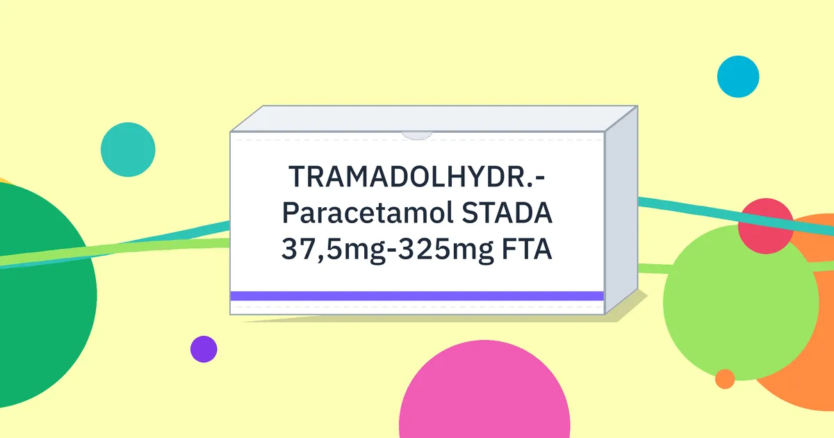 Symbolbild: Packung mit der Aufschrift TRAMADOLHYDR.-Paracetamol STADA 37,5mg-325mg FTA (PZN 04748439) – Verfügbarkeit und Bezug in Apotheken in Frankfurt am Main
