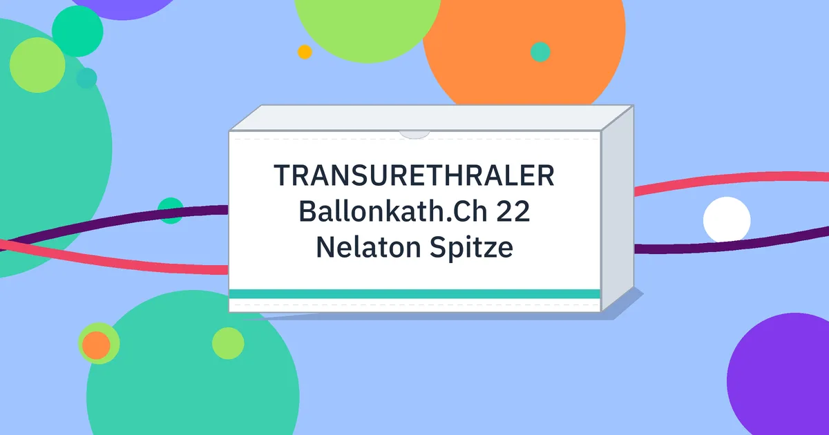 Symbolbild: Packung mit der Aufschrift TRANSURETHRALER Ballonkath.Ch 22 Nelaton Spitze (PZN 09061322) – Verfügbarkeit und Bezug in Apotheken in Frankfurt am Main