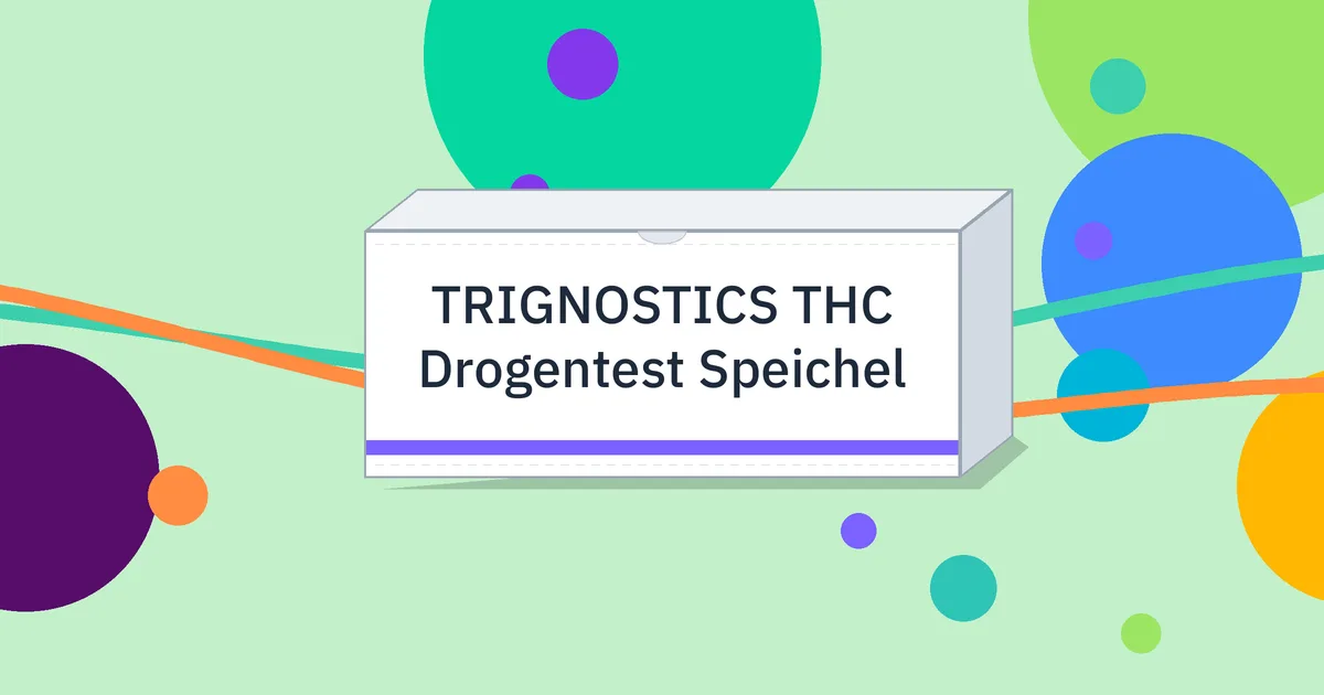 Symbolbild: Packung mit der Aufschrift TRIGNOSTICS THC Drogentest Speichel (PZN 19413124) – Verfügbarkeit und Bezug in Apotheken in Frankfurt am Main