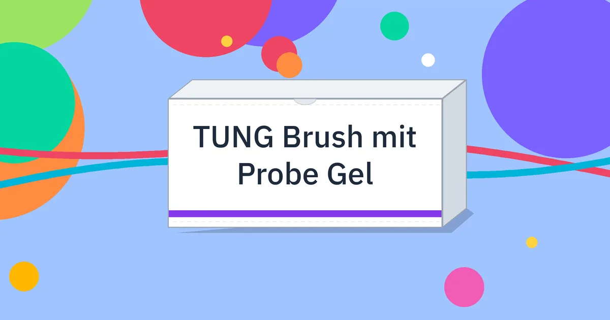 Symbolbild: Packung mit der Aufschrift TUNG Brush mit Probe Gel (PZN 00544220) – Verfügbarkeit und Bezug in Apotheken in Frankfurt am Main