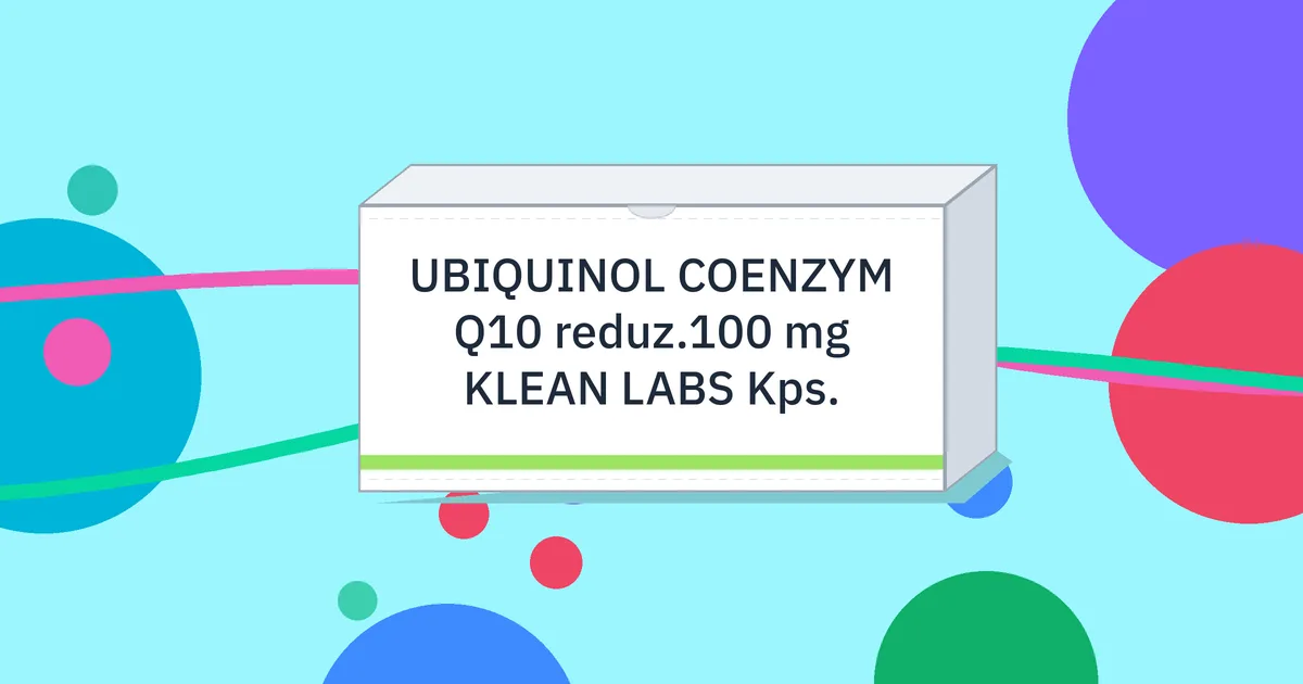 Symbolbild: Packung mit der Aufschrift UBIQUINOL COENZYM Q10 reduz.100 mg KLEAN LABS Kps. (PZN 11668913) – Verfügbarkeit und Bezug in Apotheken in Frankfurt am Main