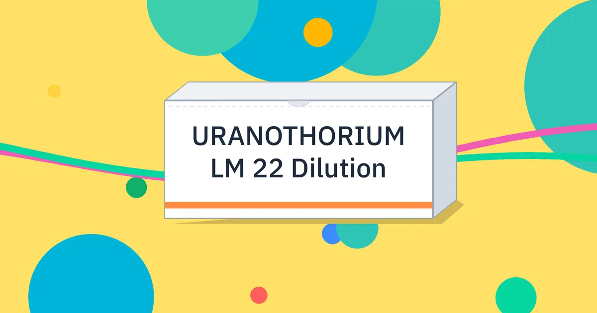 Symbolbild: Packung mit der Aufschrift URANOTHORIUM LM 22 Dilution (PZN 13256847) – Verfügbarkeit und Bezug in Apotheken in Frankfurt am Main