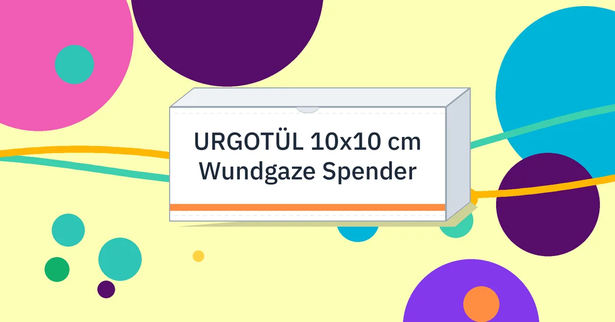 Symbolbild: Packung mit der Aufschrift URGOTÜL 10x10 cm Wundgaze Spender (PZN 19829741) – Verfügbarkeit und Bezug in Apotheken in Frankfurt am Main