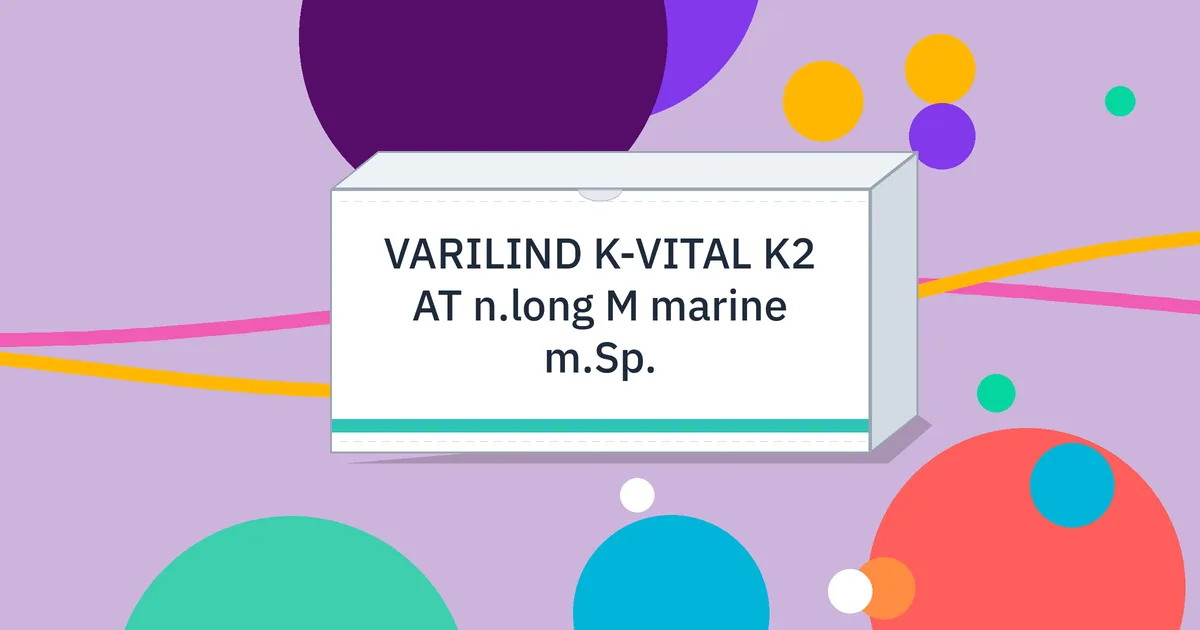 Symbolbild: Packung mit der Aufschrift VARILIND K-VITAL K2 AT n.long M marine m.Sp. (PZN 20561545) – Verfügbarkeit und Bezug in Apotheken in Frankfurt am Main