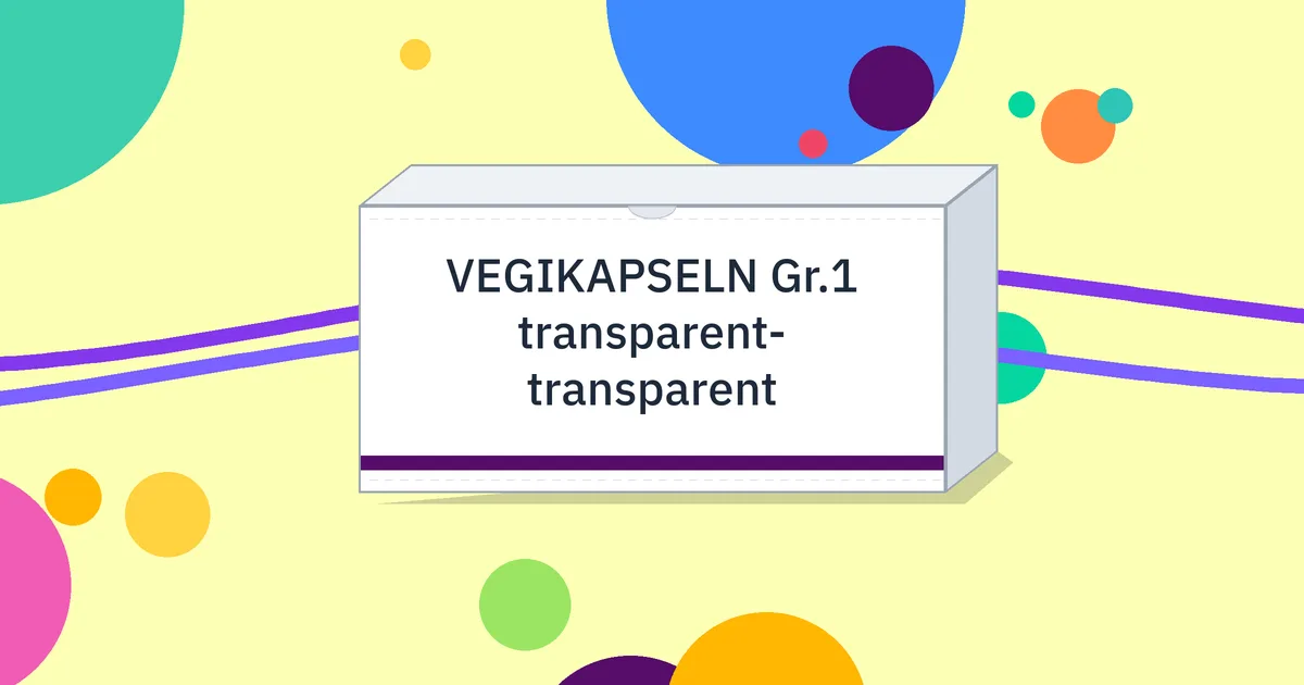 Symbolbild: Packung mit der Aufschrift VEGIKAPSELN Gr.1 transparent-transparent (PZN 17858164) – Verfügbarkeit und Bezug in Apotheken in Frankfurt am Main
