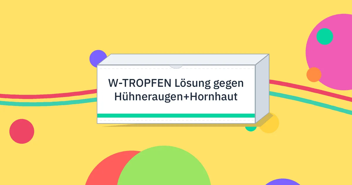 Symbolbild: Packung mit der Aufschrift W-TROPFEN Lösung gegen Hühneraugen+Hornhaut (PZN 04347462) – Verfügbarkeit und Bezug in Apotheken in Frankfurt am Main