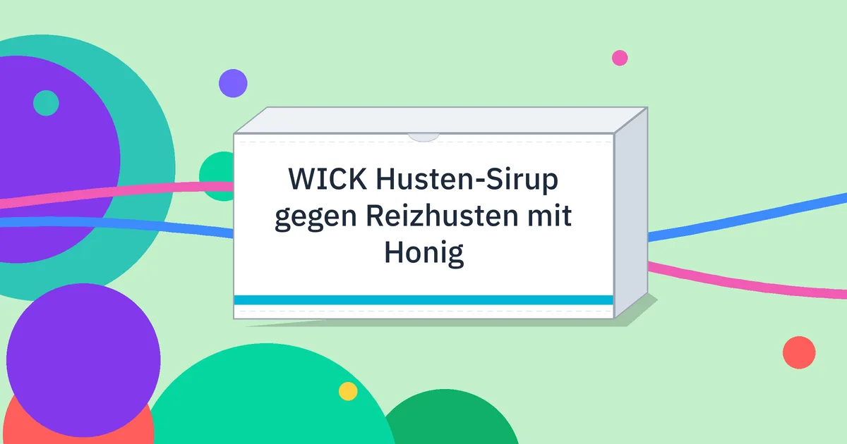 Symbolbild: Packung mit der Aufschrift WICK Husten-Sirup gegen Reizhusten mit Honig (PZN 00811589) – Verfügbarkeit und Bezug in Apotheken in Frankfurt am Main