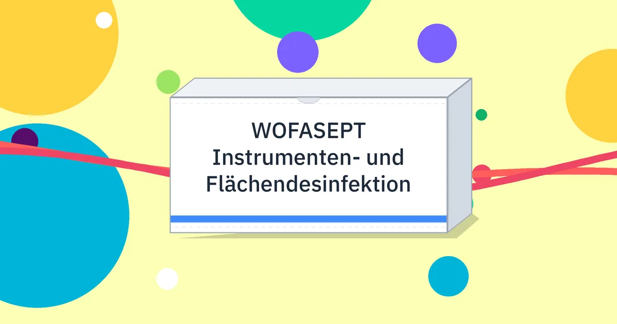 Symbolbild: Packung mit der Aufschrift WOFASEPT Instrumenten- und Flächendesinfektion (PZN 11608093) – Verfügbarkeit und Bezug in Apotheken in Frankfurt am Main