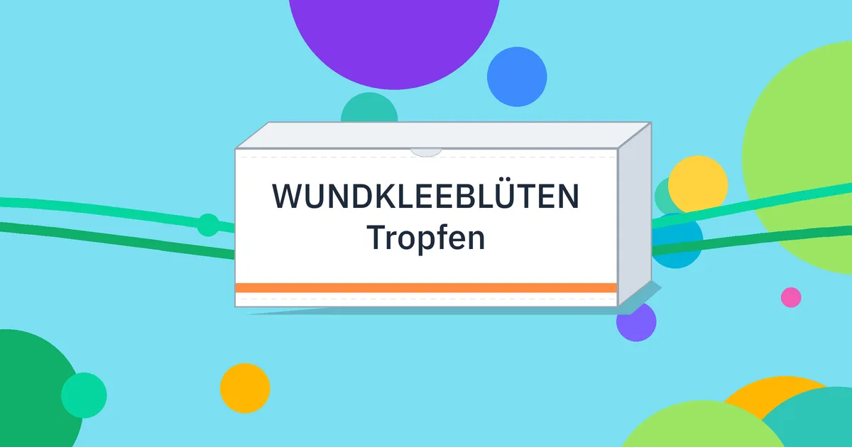 Symbolbild: Packung mit der Aufschrift WUNDKLEEBLÜTEN Tropfen (PZN 19204774) – Verfügbarkeit und Bezug in Apotheken in Frankfurt am Main