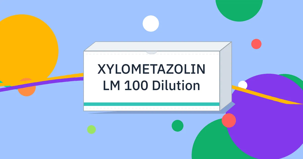 Symbolbild: Packung mit der Aufschrift XYLOMETAZOLIN LM 100 Dilution (PZN 13283821) – Verfügbarkeit und Bezug in Apotheken in Frankfurt am Main