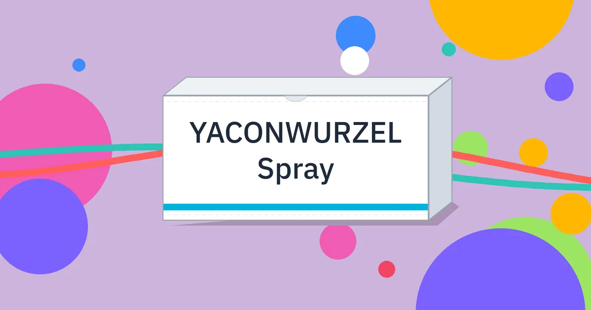 Symbolbild: Packung mit der Aufschrift YACONWURZEL Spray (PZN 16571590) – Verfügbarkeit und Bezug in Apotheken in Frankfurt am Main