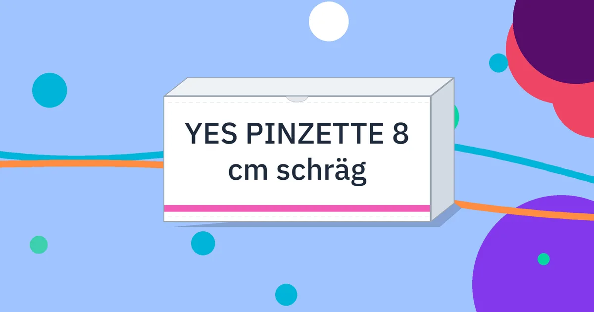 Symbolbild: Packung mit der Aufschrift YES PINZETTE 8 cm schräg (PZN 14220679) – Verfügbarkeit und Bezug in Apotheken in Frankfurt am Main