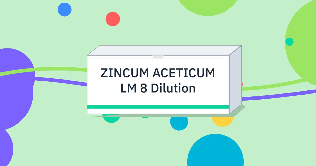 Symbolbild: Packung mit der Aufschrift ZINCUM ACETICUM LM 8 Dilution (PZN 13289516) – Verfügbarkeit und Bezug in Apotheken in Frankfurt am Main