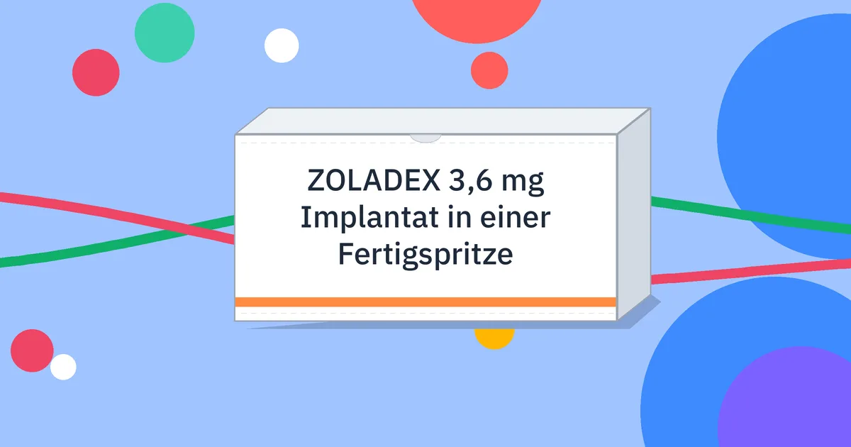 Symbolbild: Packung mit der Aufschrift ZOLADEX 3,6 mg Implantat in einer Fertigspritze (PZN 03161560) – Verfügbarkeit und Bezug in Apotheken in Frankfurt am Main