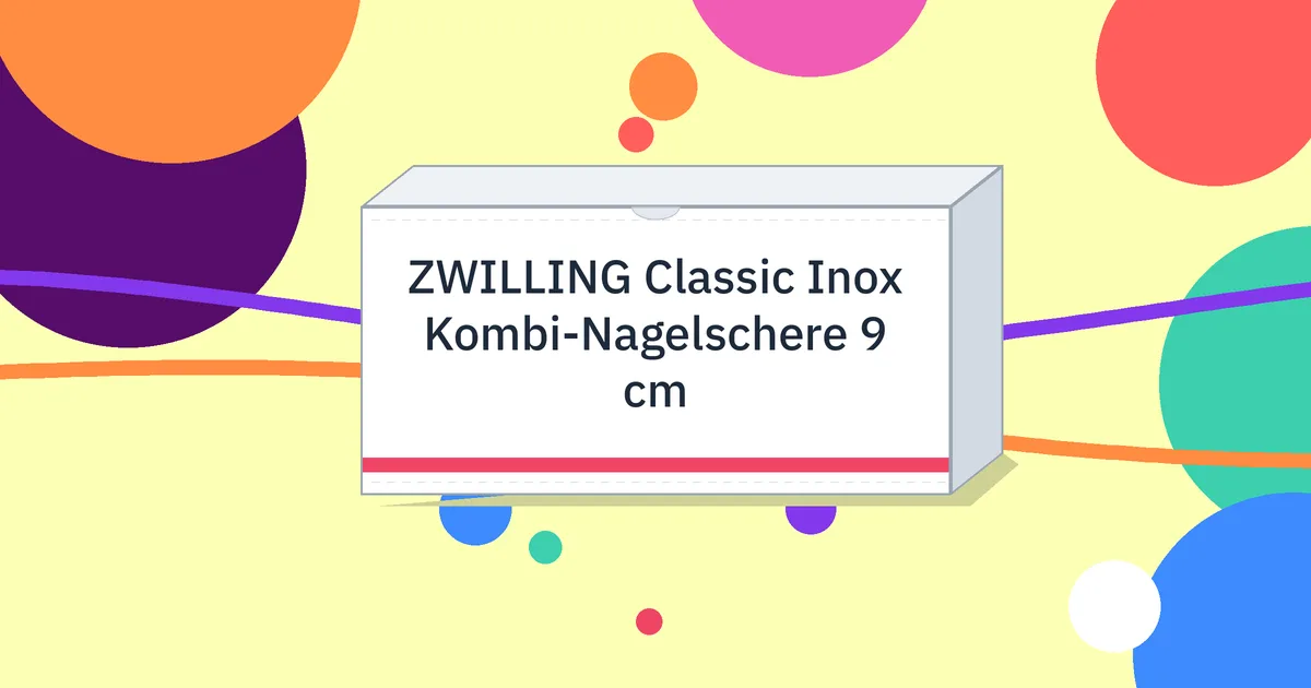 Symbolbild: Packung mit der Aufschrift ZWILLING Classic Inox Kombi-Nagelschere 9 cm (PZN 15824333) – Verfügbarkeit und Bezug in Apotheken in Frankfurt am Main