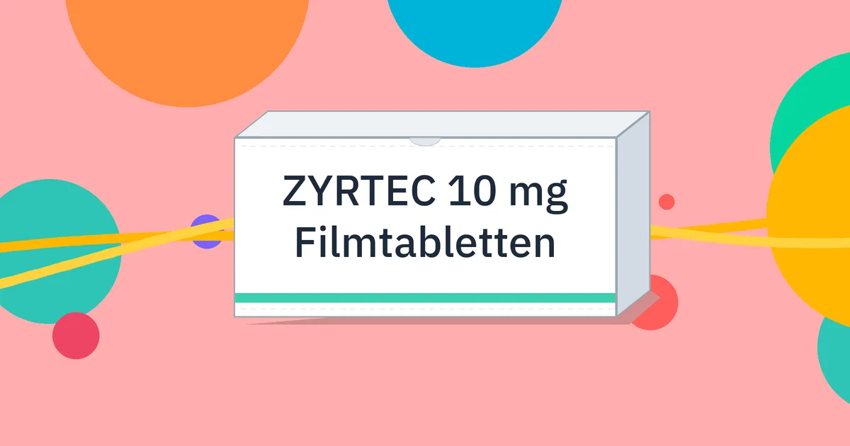 Symbolbild: Packung mit der Aufschrift ZYRTEC 10 mg Filmtabletten (PZN 04394326) – Verfügbarkeit und Bezug in Apotheken in Frankfurt am Main