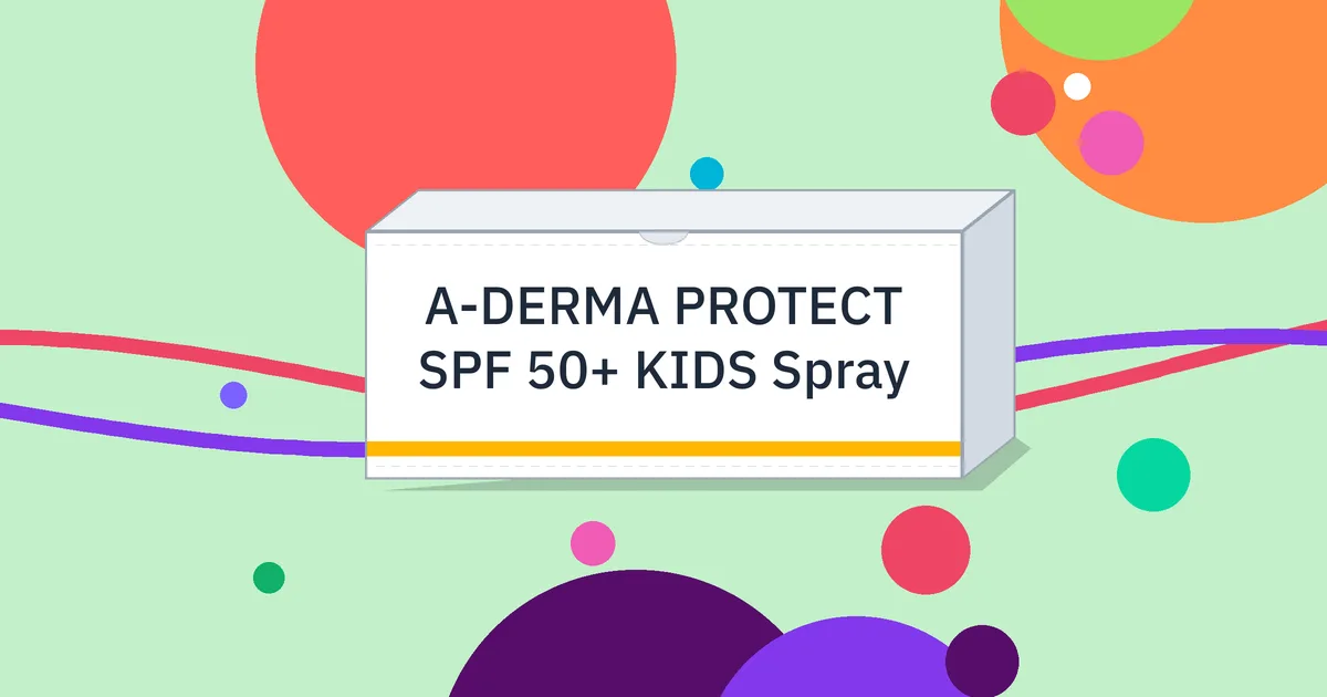 Symbolbild: Packung mit der Aufschrift A-DERMA PROTECT SPF 50+ KIDS Spray (PZN 12380249) – Verfügbarkeit und Bezug in Apotheken in Frankfurt am Main