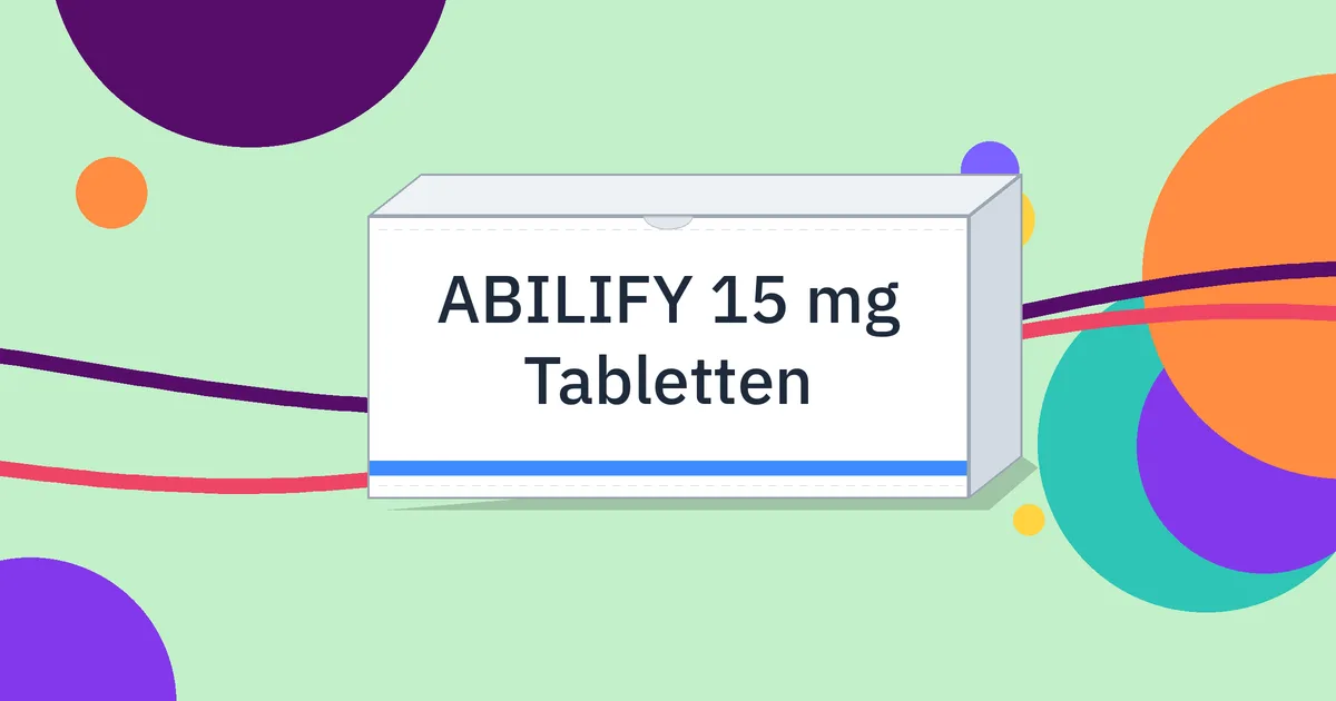 Symbolbild: Packung mit der Aufschrift ABILIFY 15 mg Tabletten (PZN 00970810) – Verfügbarkeit und Bezug in Apotheken in Frankfurt am Main