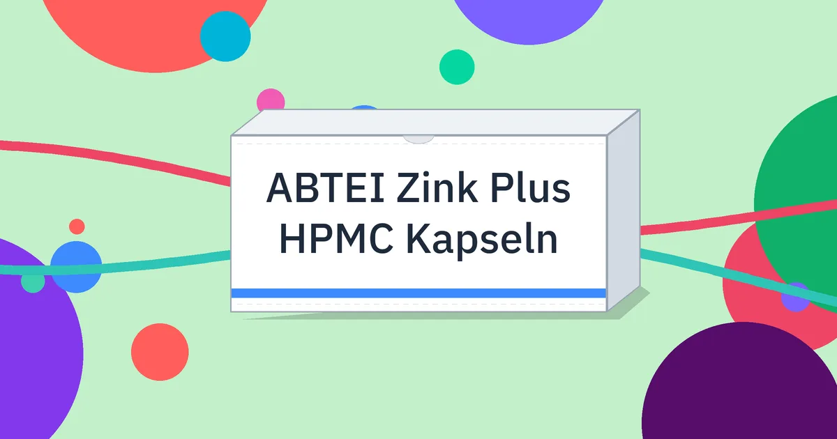 Symbolbild: Packung mit der Aufschrift ABTEI Zink Plus HPMC Kapseln (PZN 19063078) – Verfügbarkeit und Bezug in Apotheken in Frankfurt am Main