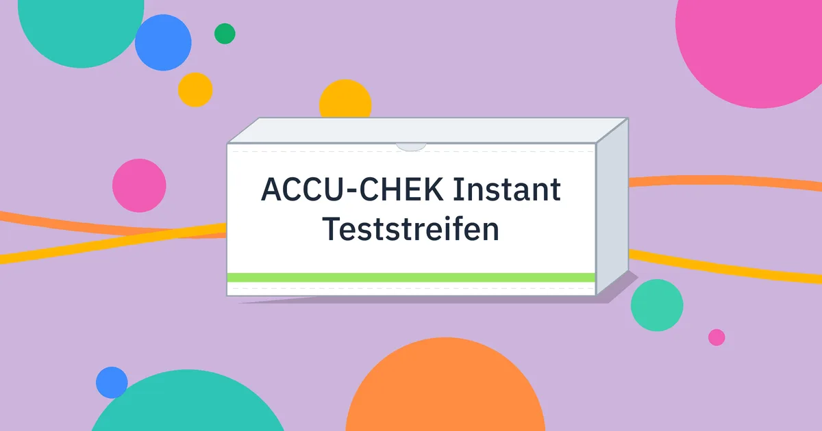 Symbolbild: Packung mit der Aufschrift ACCU-CHEK Instant Teststreifen (PZN 19697877) – Verfügbarkeit und Bezug in Apotheken in Frankfurt am Main